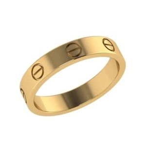 Jewelry | New Love Fashion Stainless Steel Screw Ring In Gold | Poshmark